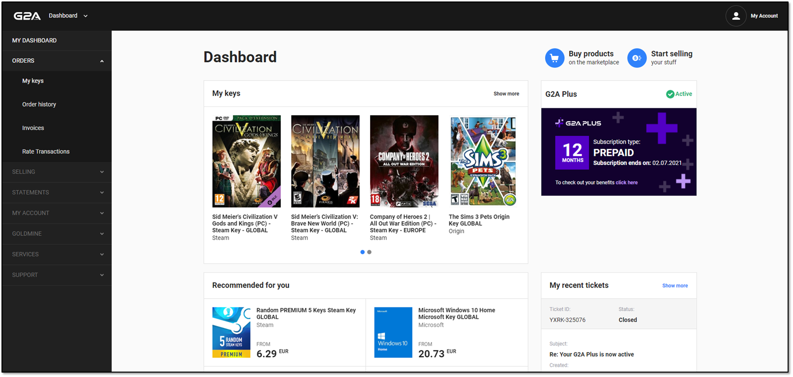 Support Hub - G2A.COM