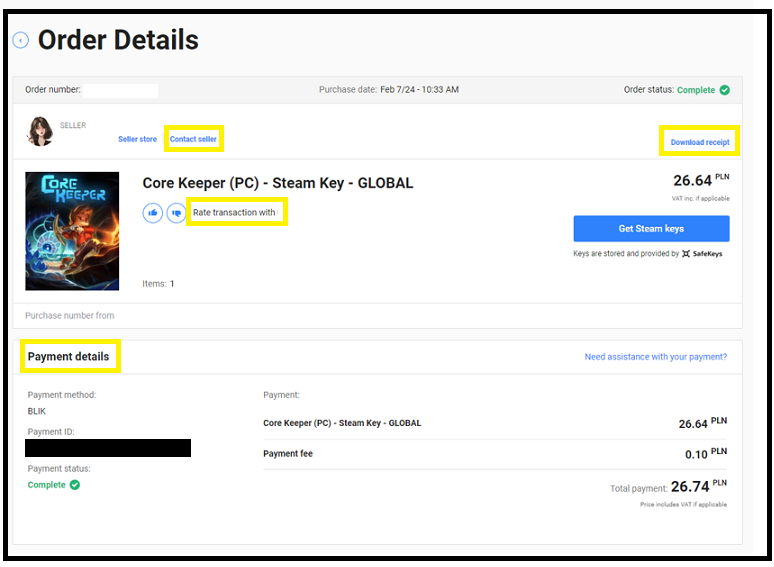 How can I review my orders and get my digital items using my dashboard on G2A.COM Support Hub G2A.COM